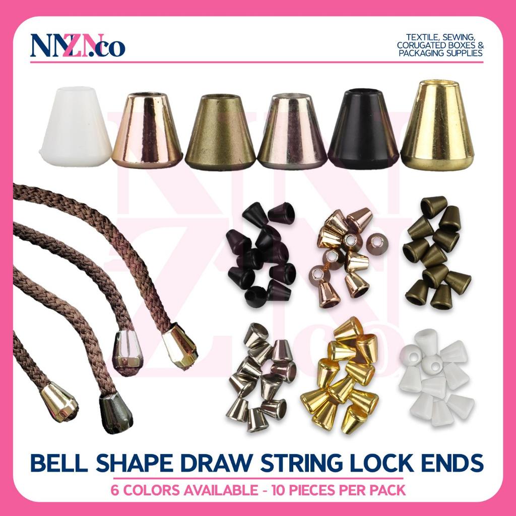 NNZN (10pcs per pack) BELL SHAPE DRAW STRING LOCK ENDS - Lock Stop Cord ...