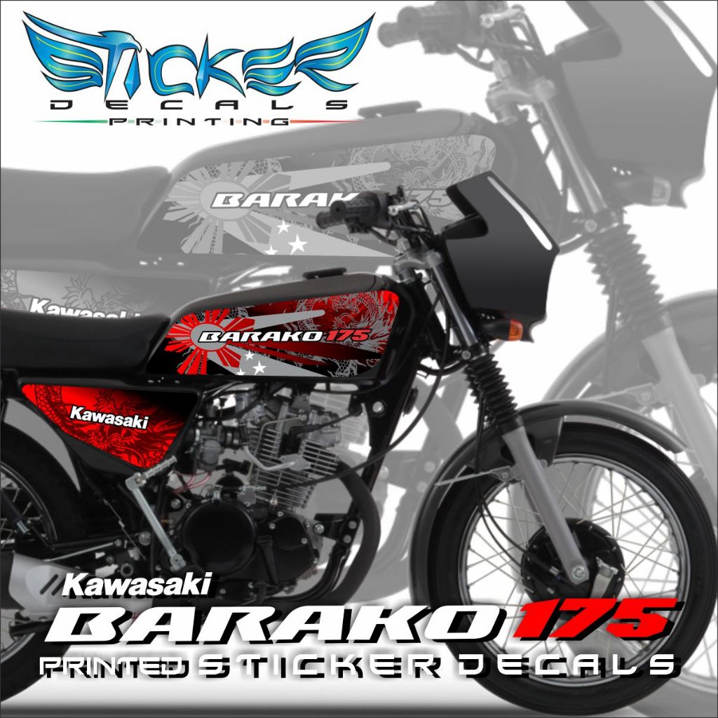 Kawasaki Barako 175 OG Dragon Side Decals | Shopee Philippines