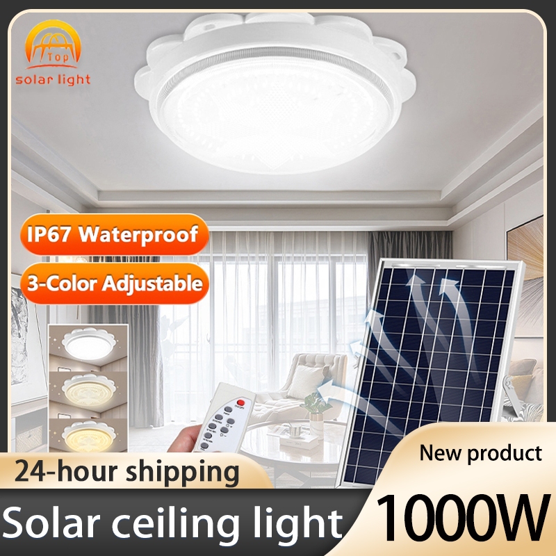 【Warrant】1000W Solar Ceiling Light Waterproof IP67 Indoor Celing Light ...