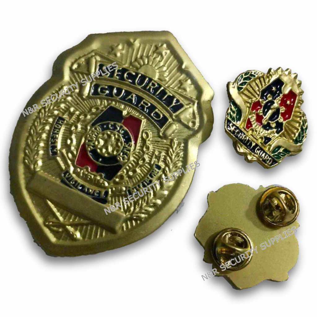 Badge and Collarpin Solid Set for Security Guard (Collarpin Pakaw/Tusok ...