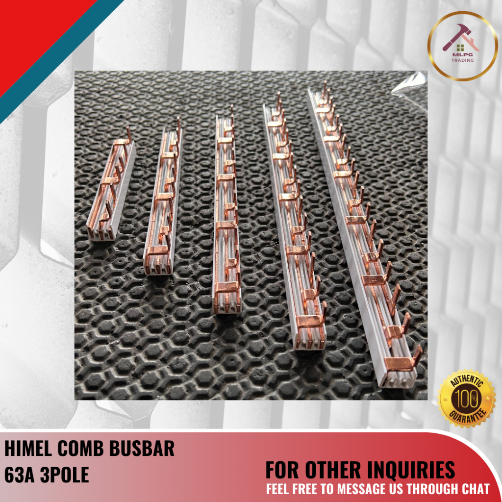 Himel Comb BusBar Pin-Type (63A 3Pole) (6, 9, 12, 15, 12,18 Pins ...