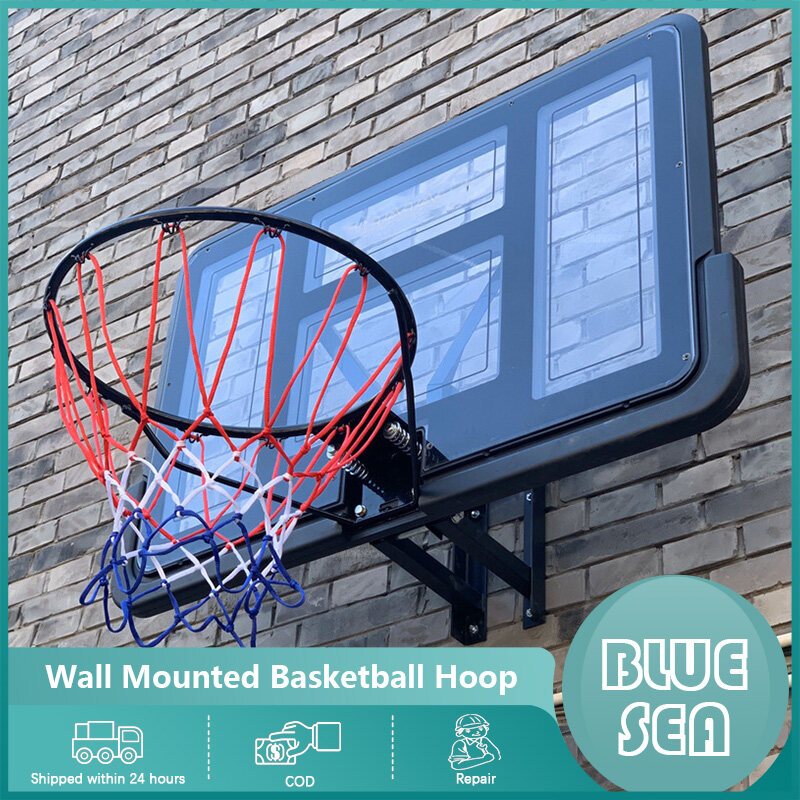 Adult Standard Basketball Hoop Wall-mounted Basketball Rings Indoor and ...