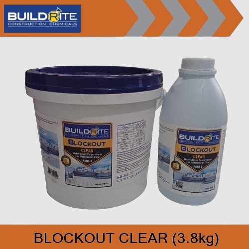 Buildrite Blockout Clear (3.8kg) Water Based Polyurethane Tile Waterproofer Clear | Shopee ...