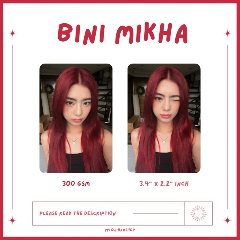 BINI PH MIKHA LIM UNOFFICIAL PHOTOCARD | PLS READ DESCRIPTION | Shopee ...
