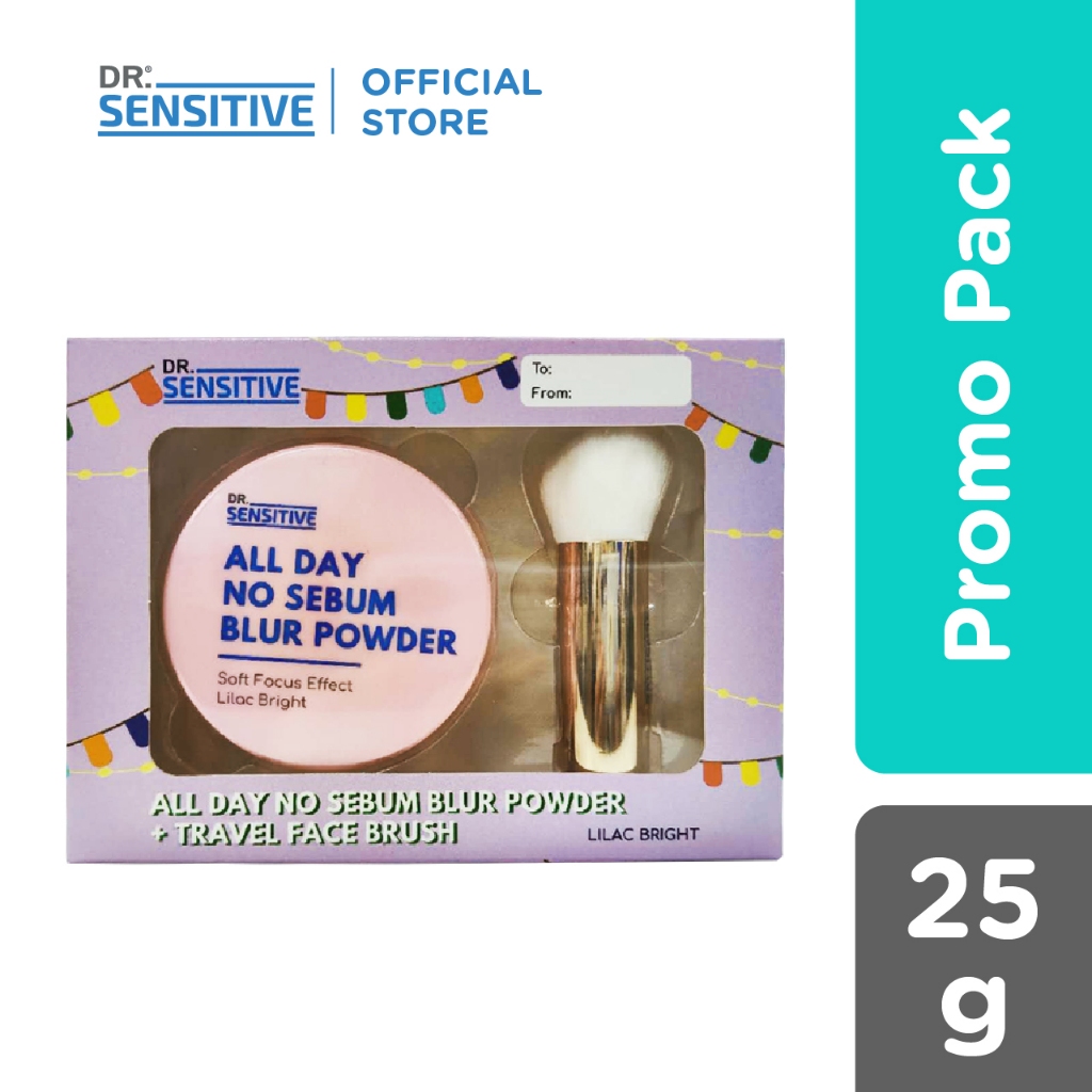 Dr. Sensitive All Day No Sebum Blur Powder LILAC BRIGHT 25g with Mini ...