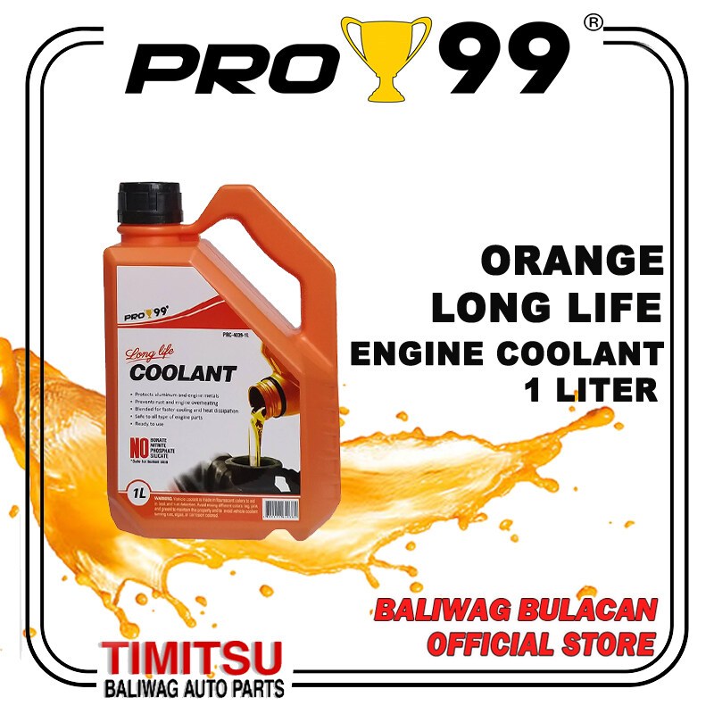PRO99 LONG LIFE COOLANT ORANGE 1 LITER PRC-4039-1L | Shopee Philippines