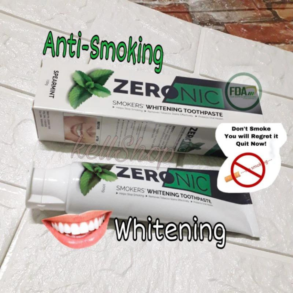 100% ORIGINAL Direct Supplier ZERONIC Toothpaste for Smokers Teeth ...