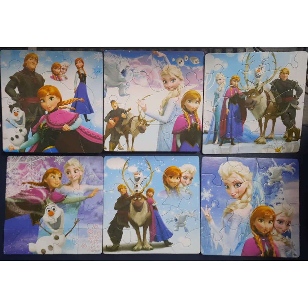 6 Puzzle set in 1 Box Good Quality Character themed Jigsaw Puzzle Kids ...