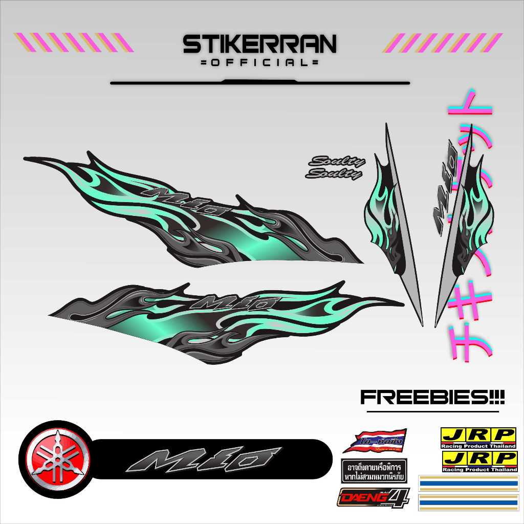 YAMAHA MIO SOULTY INDO FIRE TRIBAL DECALS | Shopee Philippines