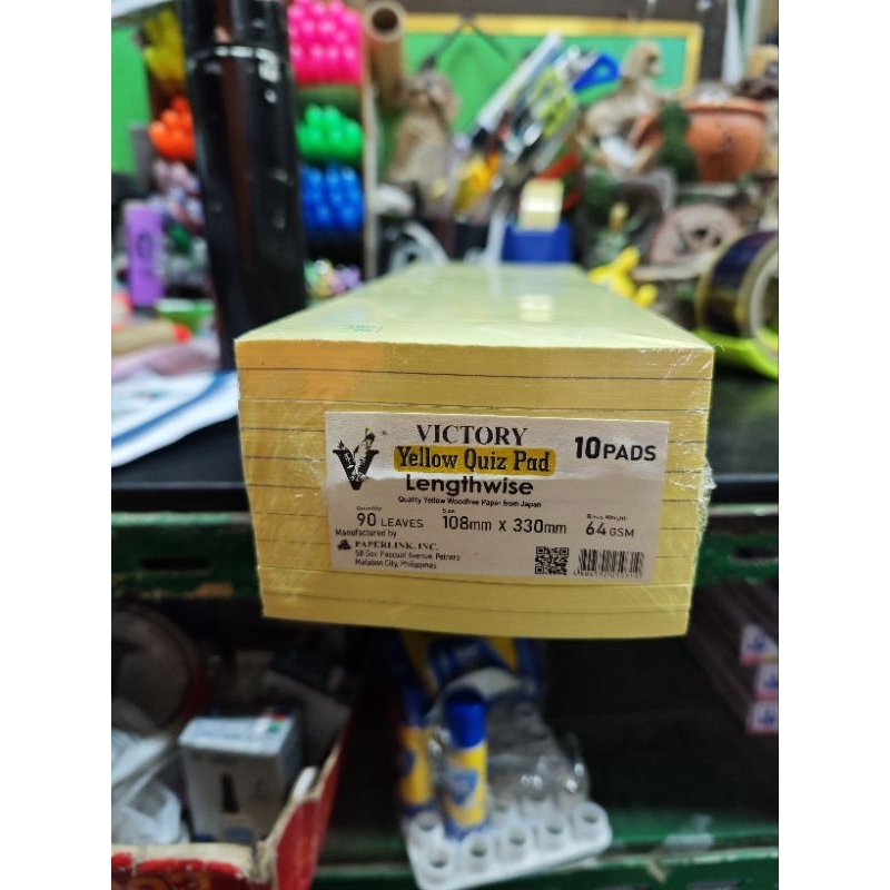 Victory 1/2 Lengthwise / Crosswise Yellow Quiz pad (ONE PAD) | Shopee ...