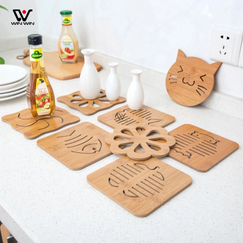 Wooden insulation pad place mat Coaster non-slip mat | Shopee Philippines