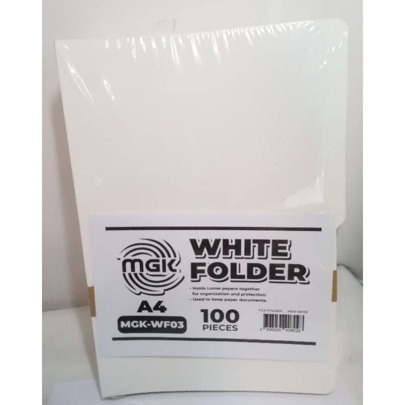 1 PACK WHITE FOLDER LONG AND A4 THICK 14 PTS ( option 50 pcs and 25 pcs ...