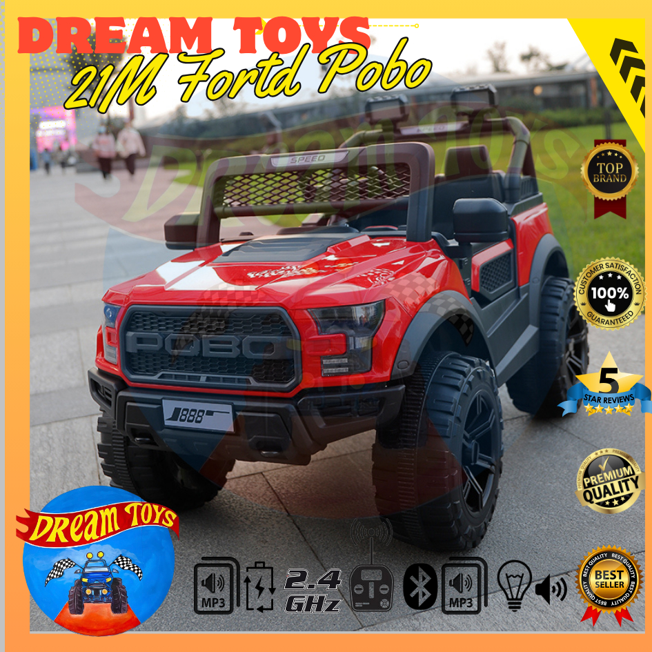 Dreamtoys 21M Ford POBO Electric Cars for Kids, 12V Powered with Remote ...