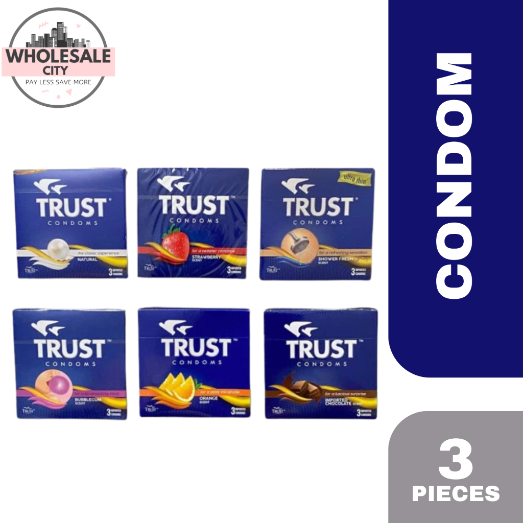 TRUST CONDOM ALL VARIANTS AND SCENTS AVAILABLE 3PCS PER PACK | Shopee ...