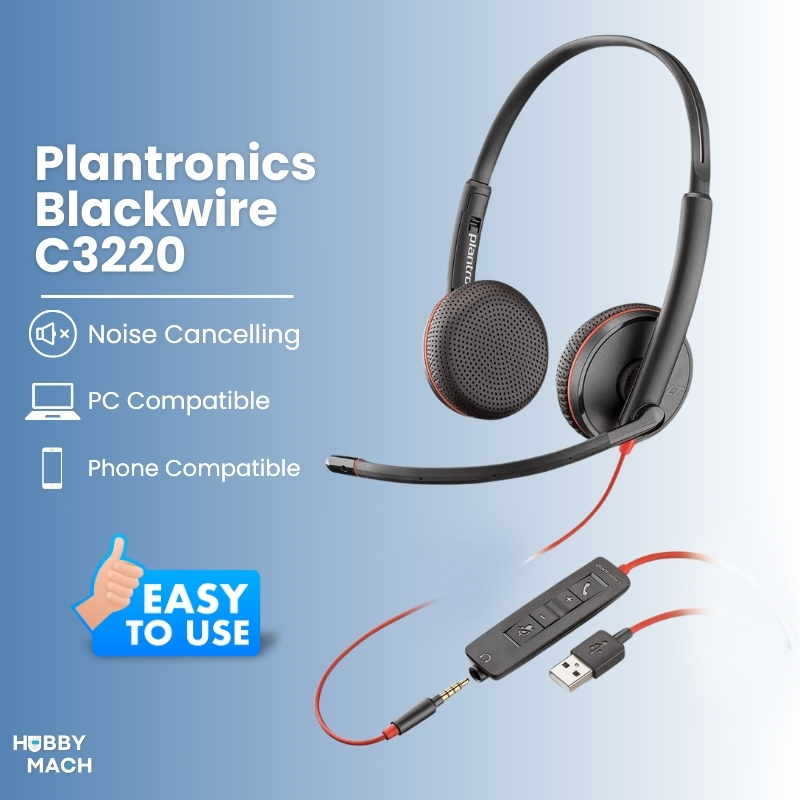 Plantronics C3200 Noise Cancelling USB Headset (Like New) | Shopee ...
