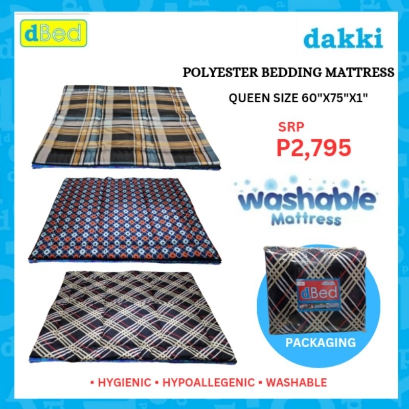 DAKKI Polyester Bedding Mattress Queen Size 60"x75"x1" ( srp 2,795) | Shopee Philippines