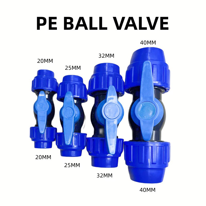 PE Compression Fittings 1/2" 3/4" 1" hdpe pvc pipe pe valve | Shopee Philippines