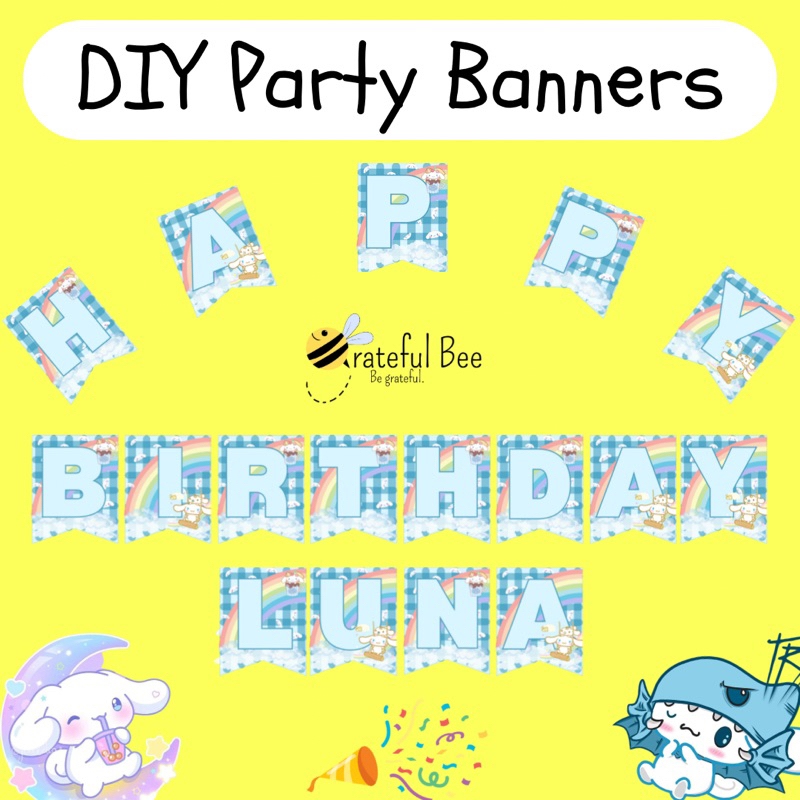 CINNAMOROLL CUSTOMIZE PARTY BANNERS | Shopee Philippines