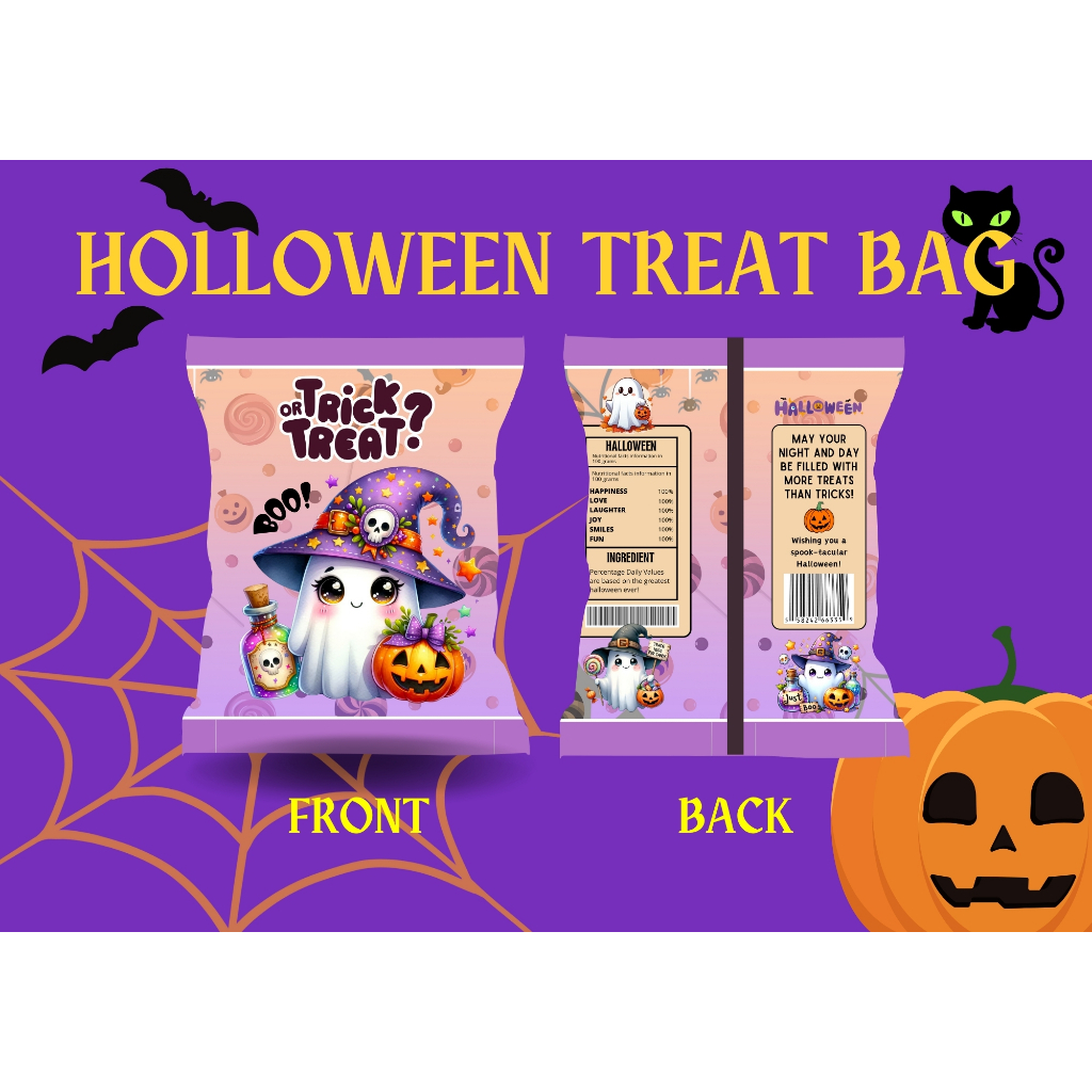 Halloween Trick or Treat Chip Bag Treat Bag Sweet Bag | Shopee Philippines