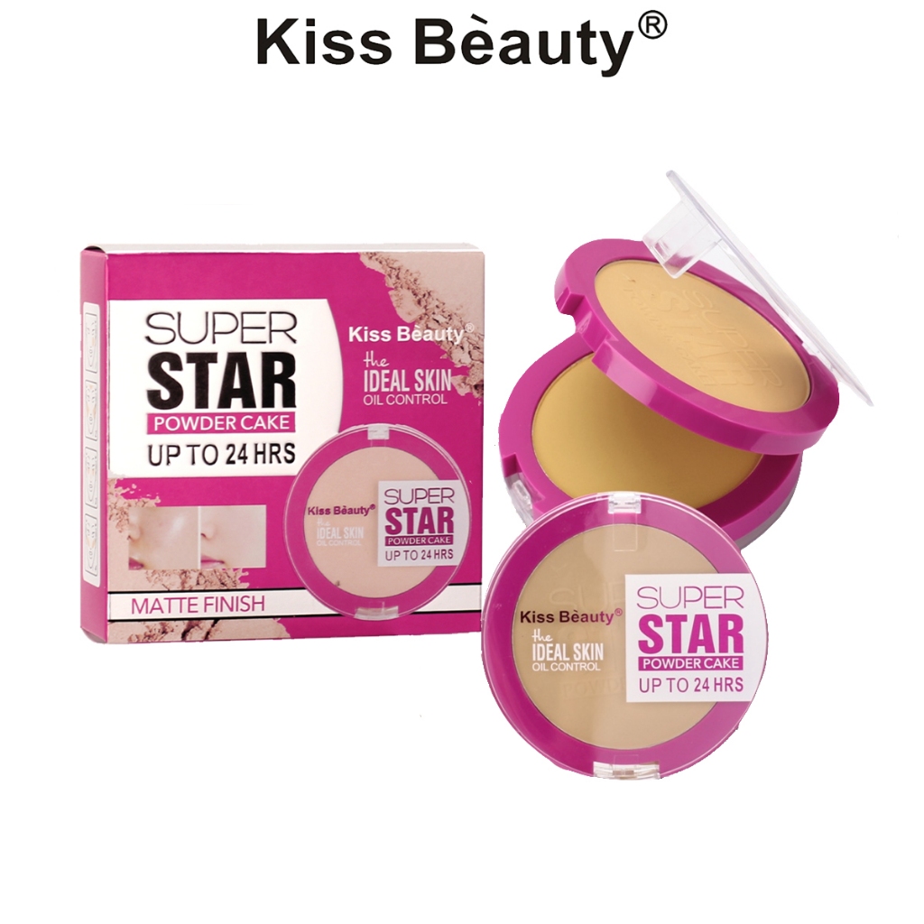 KISS BEAUTY Oil Control Face Pressed Powder, Matte Smooth Setting ...