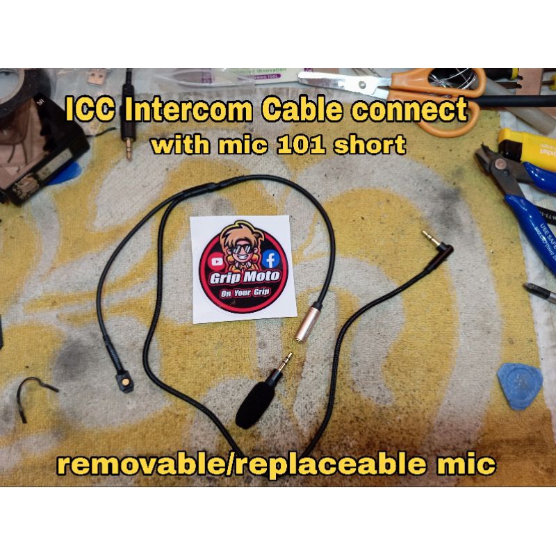 ICC Intercom Cable connect with mic 101 short | Shopee Philippines