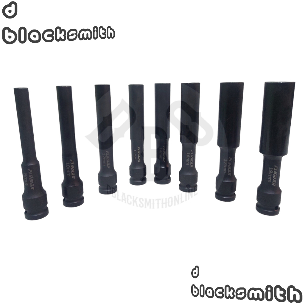 Original Flyman 5" Extra Long Deep Socket Wrench 1/2" Drive 8/10/12/13 ...