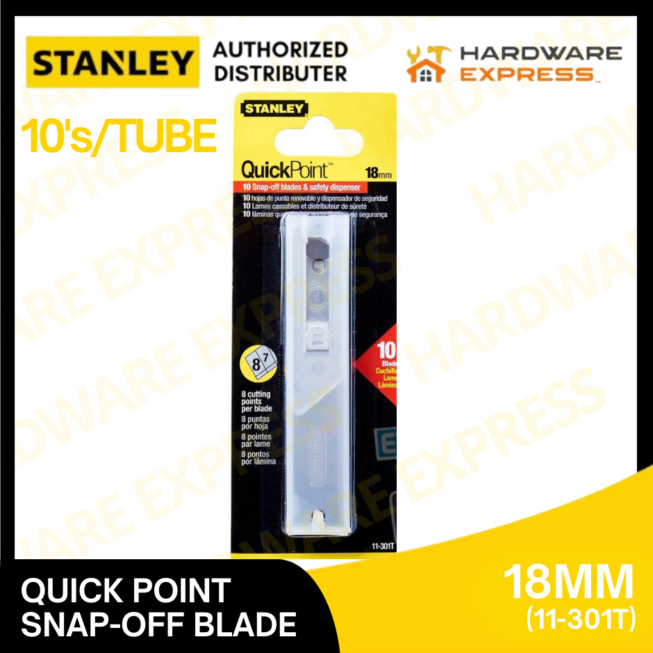 STANLEY Quick Point 18mm Snap-off Blades (11-301T) / Cutter Blade ...