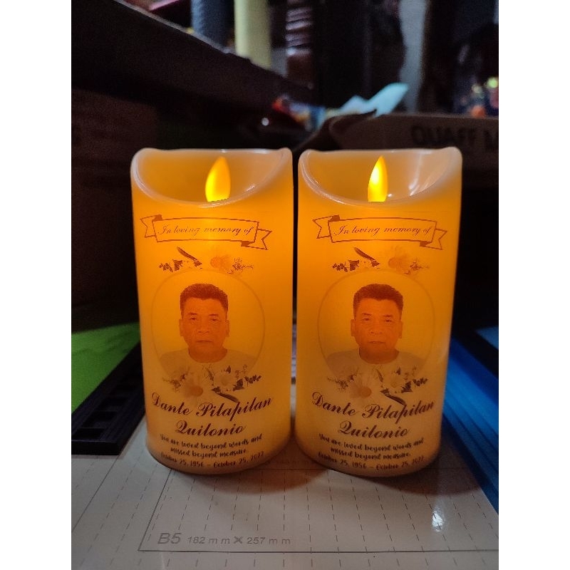 LED Candles for Undas | Customized Name, Picture, and Date | Shopee ...