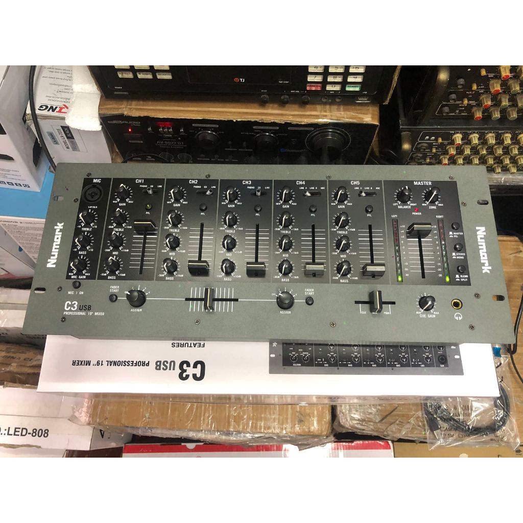 Numark C3USB 5-Channel Mobile DJ Rack Mixer with USB [tested before ...