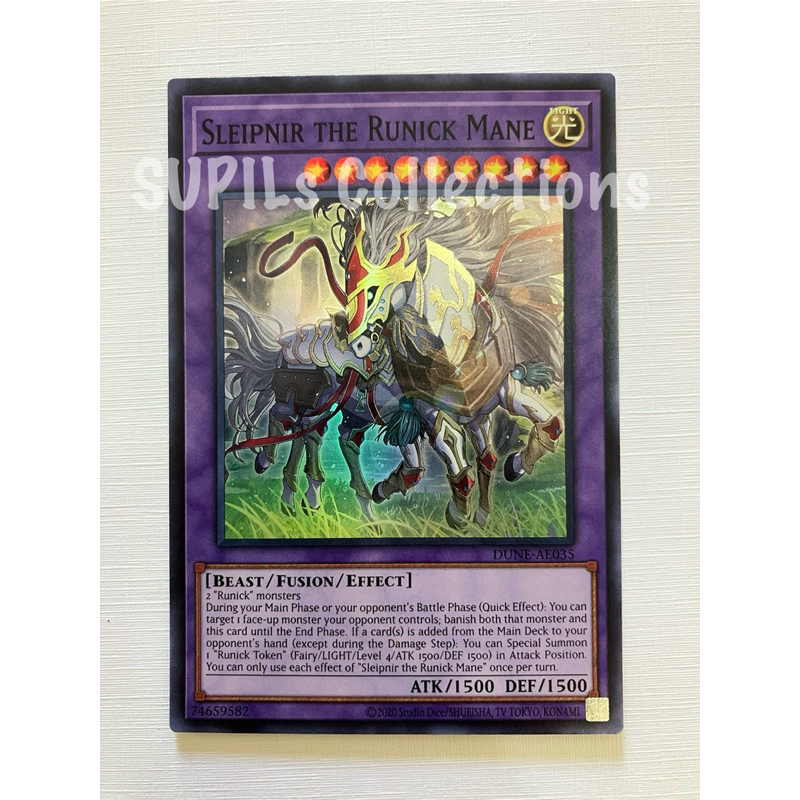 YuGiOh! OCG AE Sleipnir The Runick Mane DUNE-AE035 (SR) | Shopee Philippines