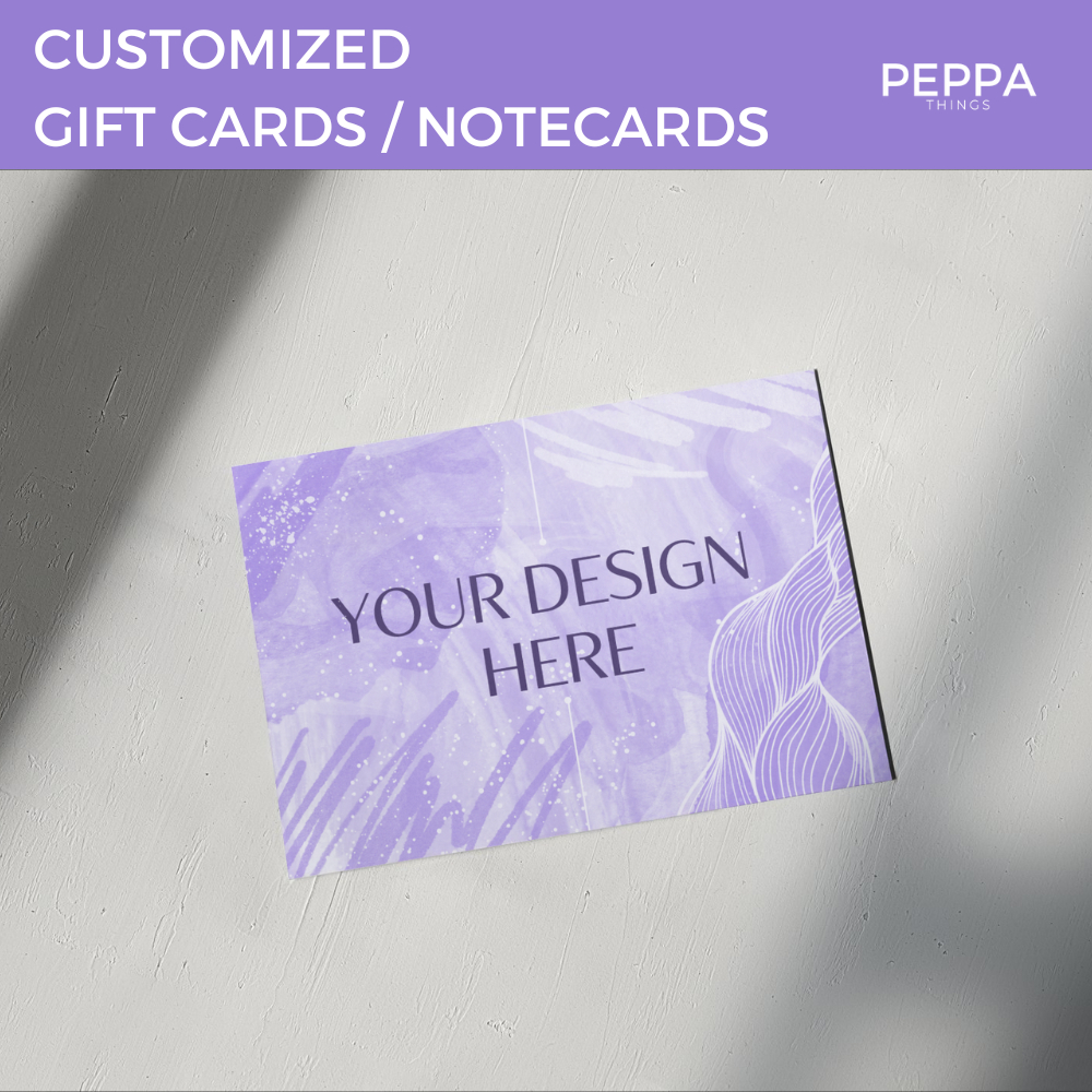 Customized Own Design Gift card / Note card / Sticker Gift Tag | Shopee ...