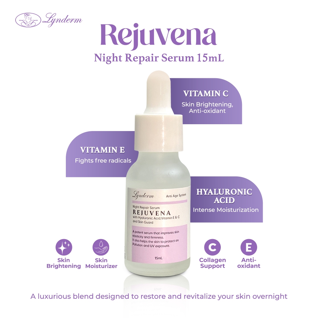 LYNDERM - REJUVENA NIGHT REPAIR SERUM 15ml | Shopee Philippines