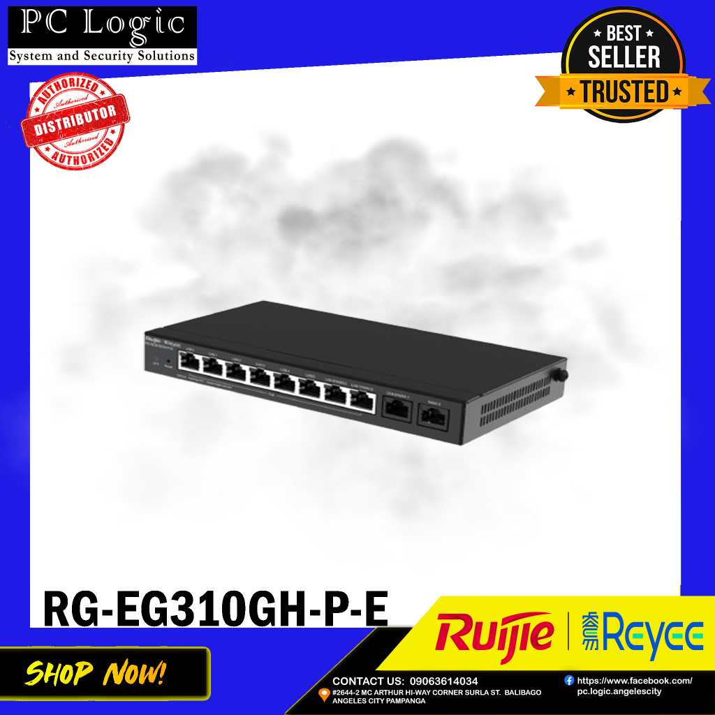 REYEE RG-EG310GH-P-E |10 PORT FULL GIGABIT | 8 POE+ LAN / 4 WAN | MAX ...