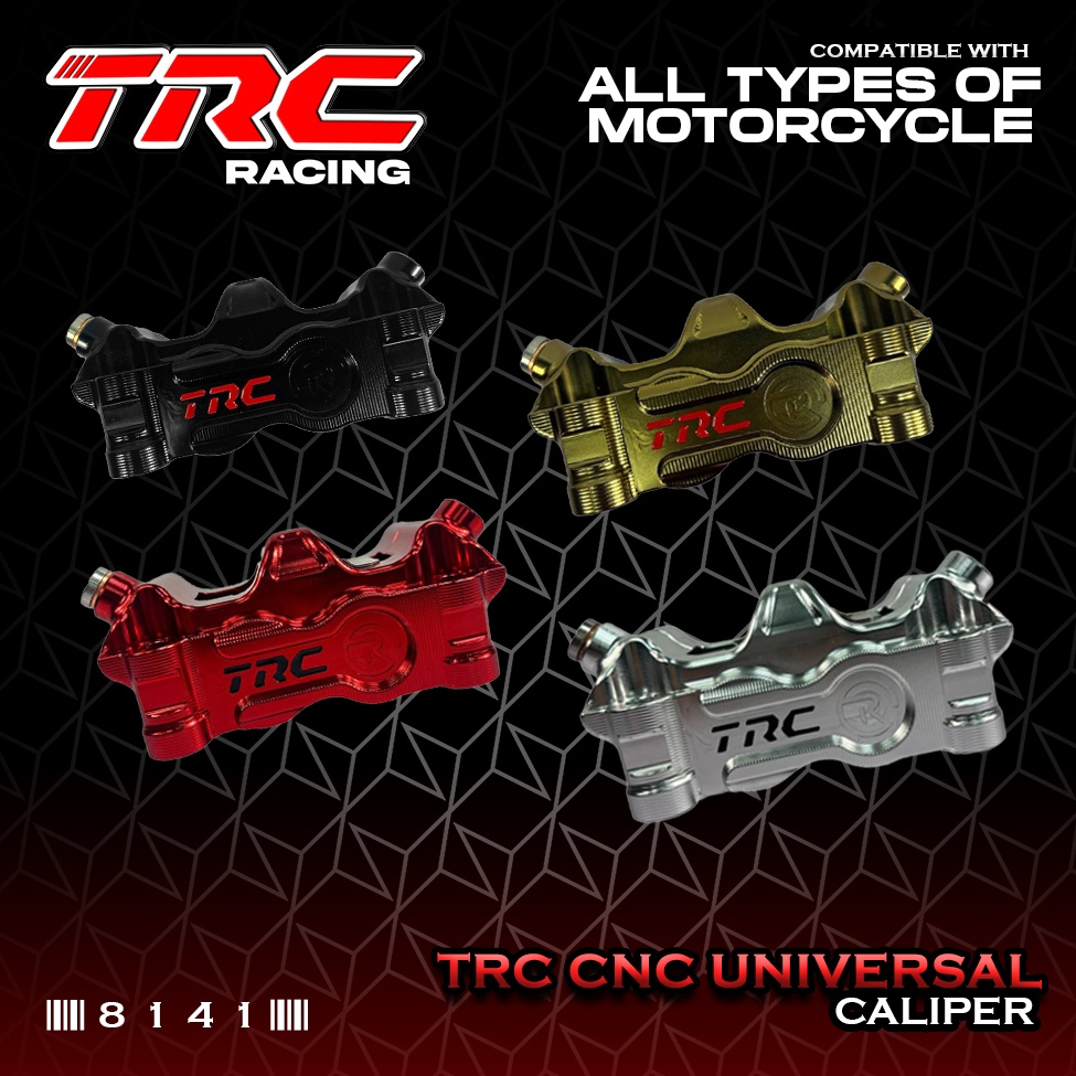 TRC Racing Universal CNC Brake Caliper 4 POT Ceramic Pistons w ...