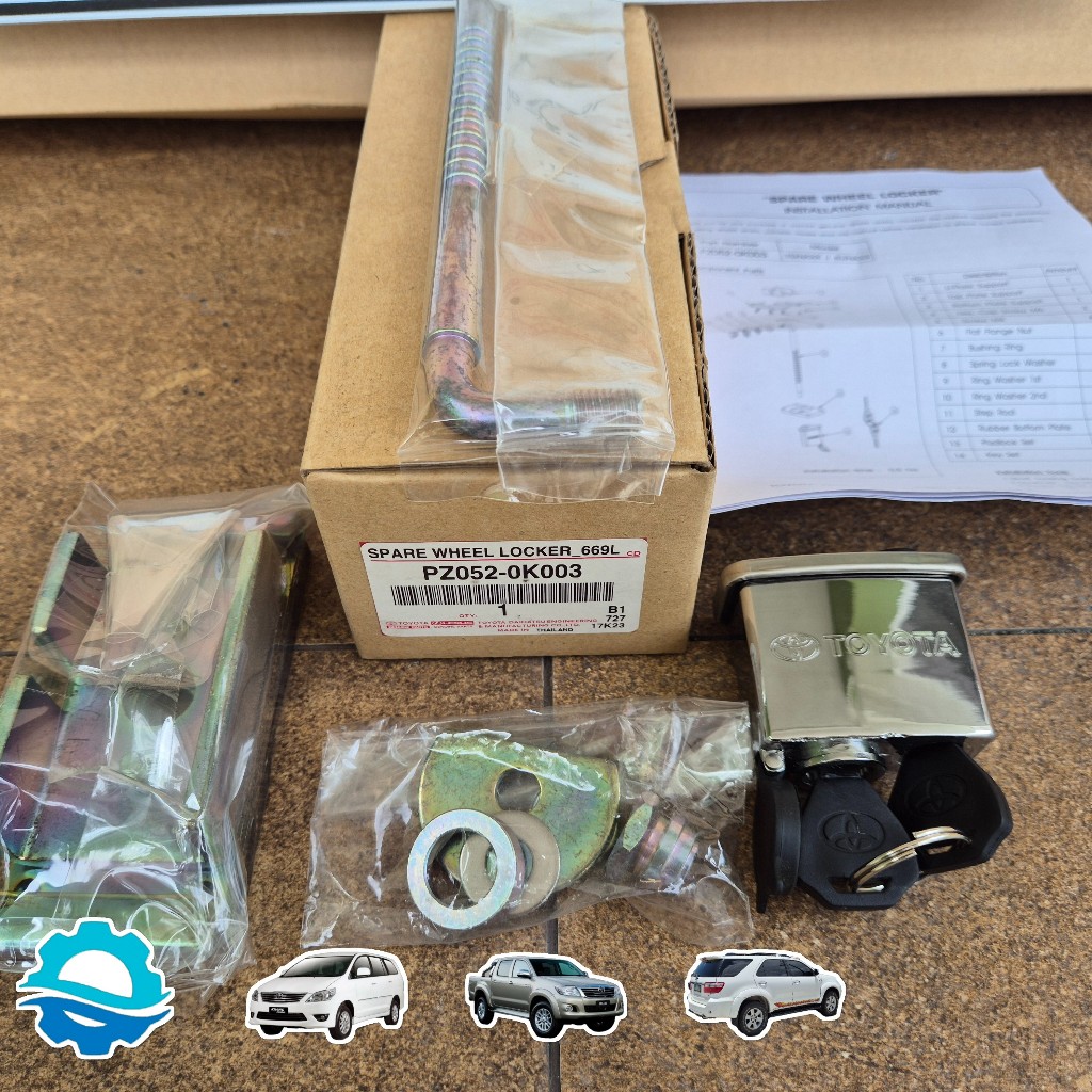 Toyota Spare Tire Lock Fortuner/Innova/Hilux 2005-2015 | Shopee Philippines