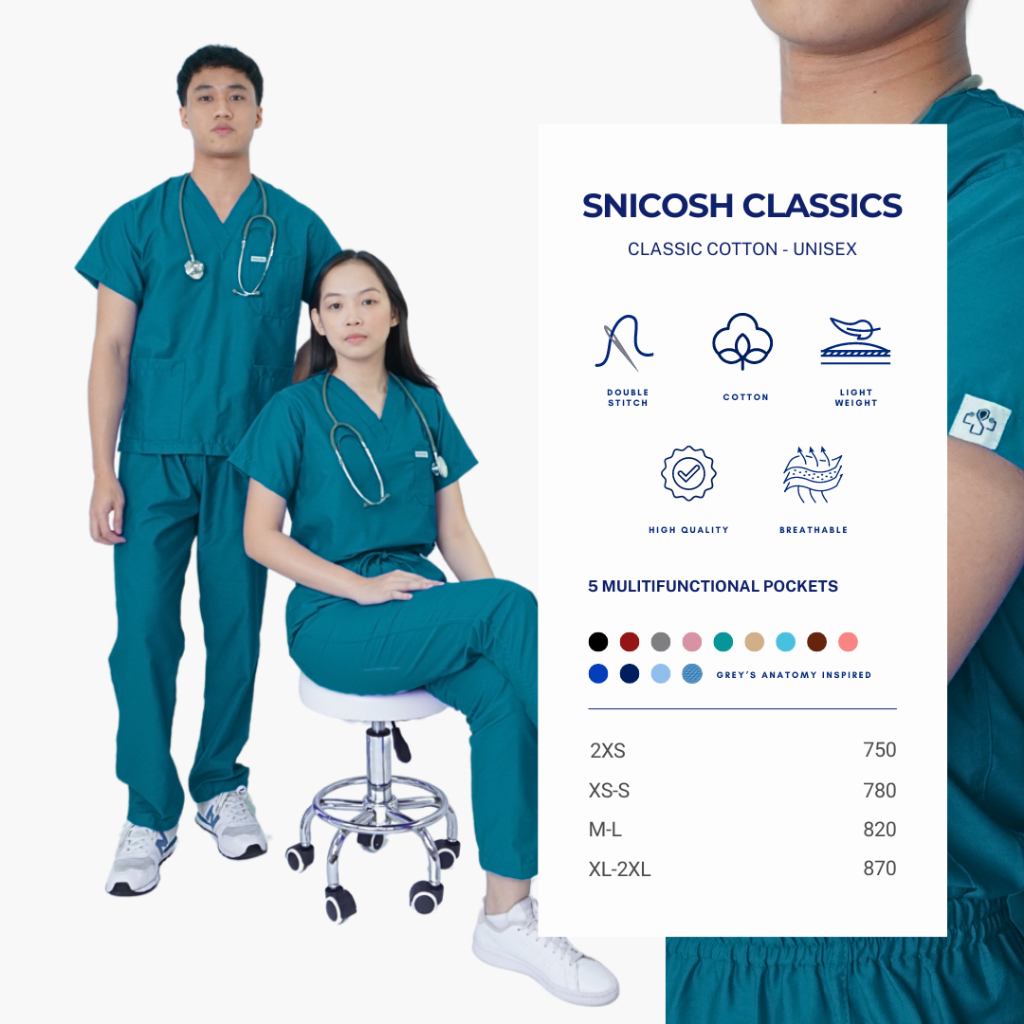 Snicosh Classics Scrub Suit set | Classic collection | Shopee Philippines