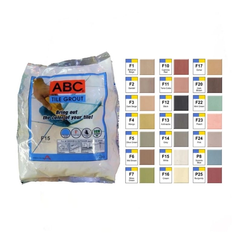 ABC TILE GROUT 2kg per pack( available colors) | Shopee Philippines