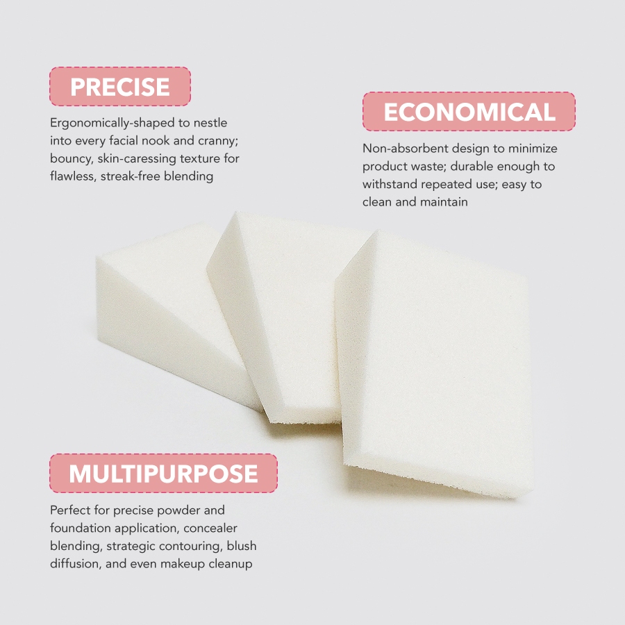 Nippon Cosmetic Wedge Sponge X32 Puff Sponge for Blending | Shopee ...