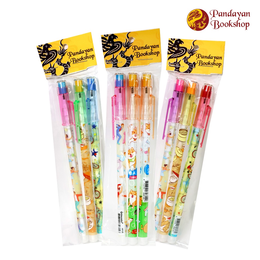 Bensia Magic Pencil with Eraser Assorted Color 3's | Shopee Philippines