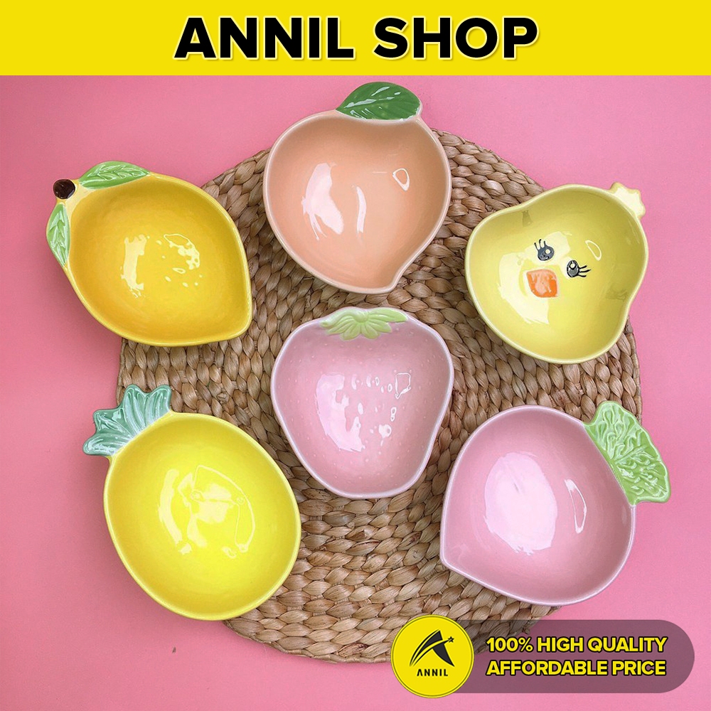 Annil Ceramic Fruit Shape Bowl Dish Sauce Bowl Kitchen Salad Plates 1pc ...