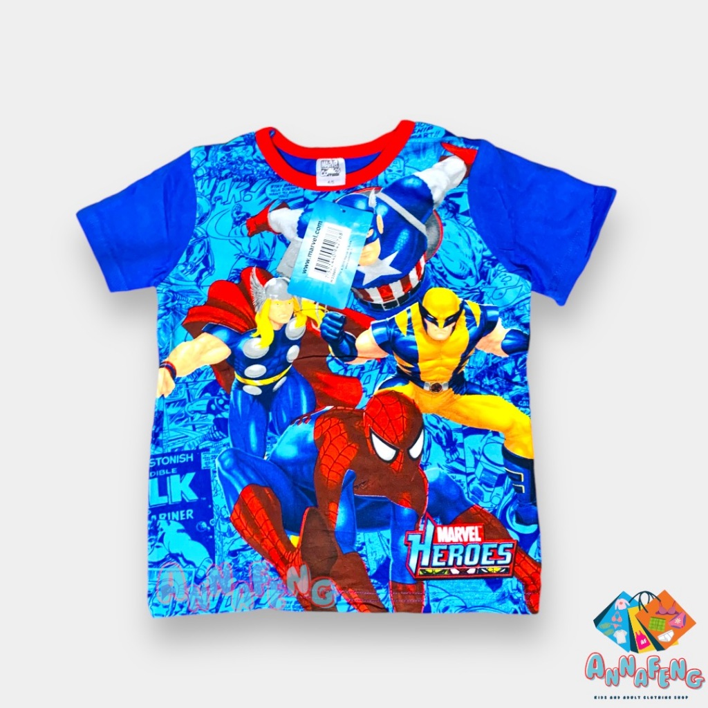 Character Printed T-Shirt For Kids (BOY) | Shopee Philippines