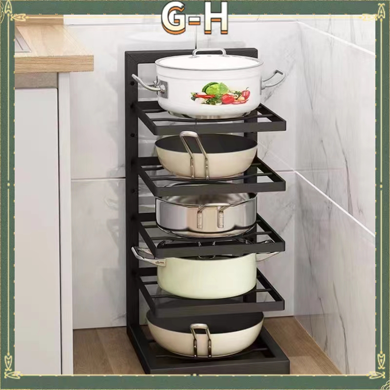 Kitchen Adjustable Height Pot Rack3/4/5 Layer Under Sink Countertop ...