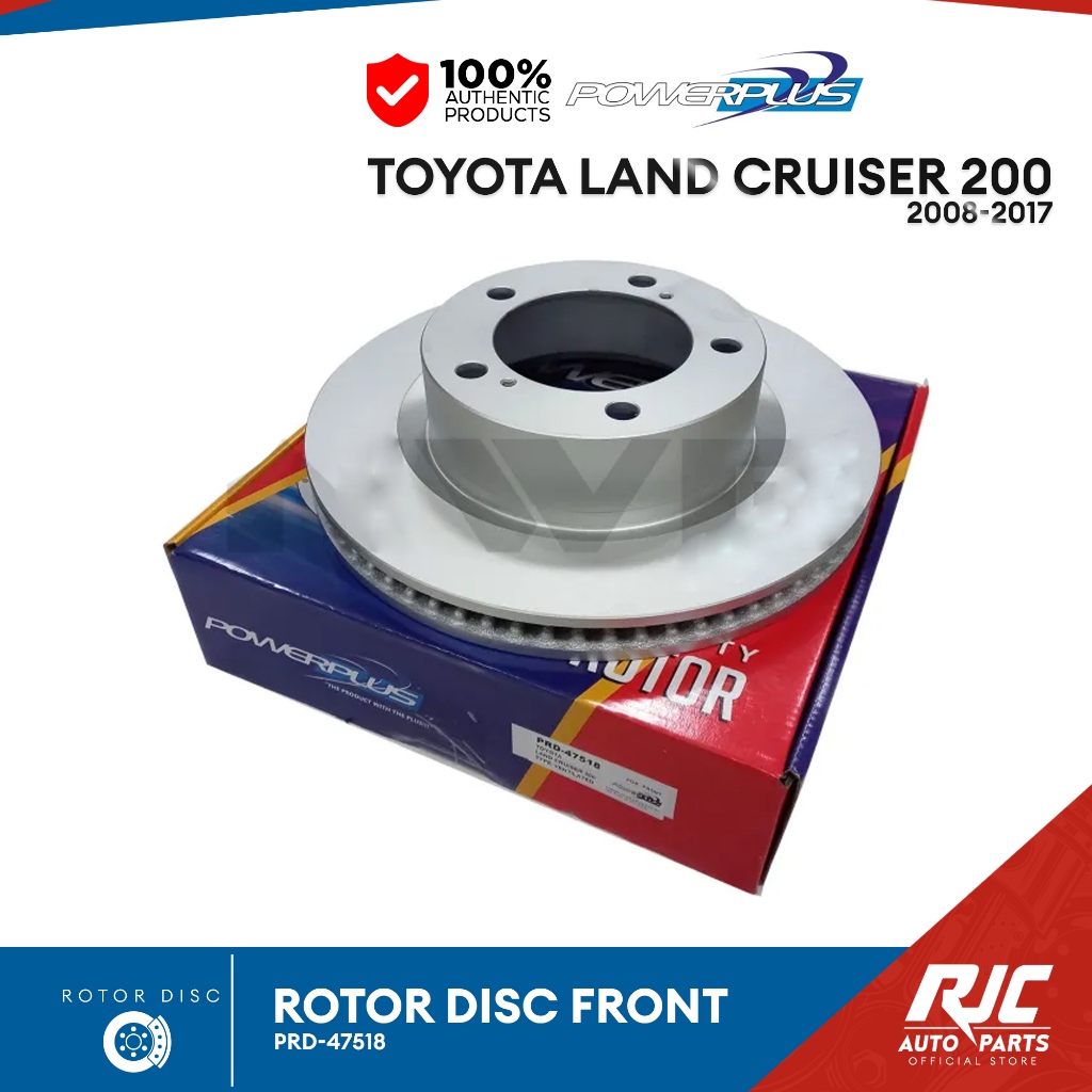 POWER PLUS ROTOR DISC TOYOTA LAND CRUISER 200 (DB1838)(A/RUST) FRONT ...