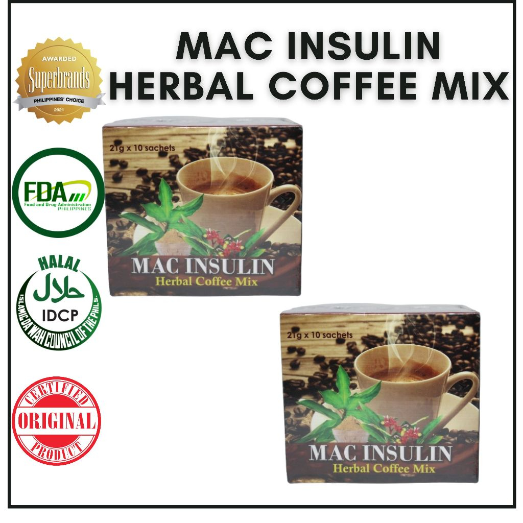 Authentic Mac Insulin Herbal CoffeeMix (2 BOXES) | Shopee Philippines
