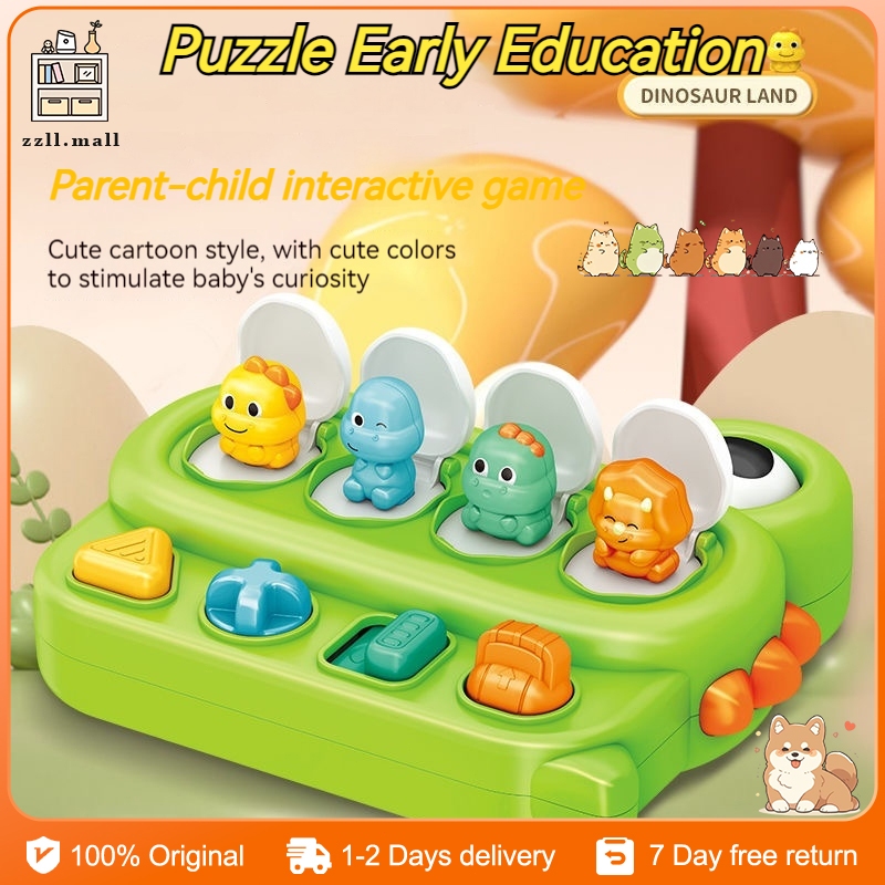 Baby Pop Up Toy Interactive Pop-up Dinosaur Early Education Button ...