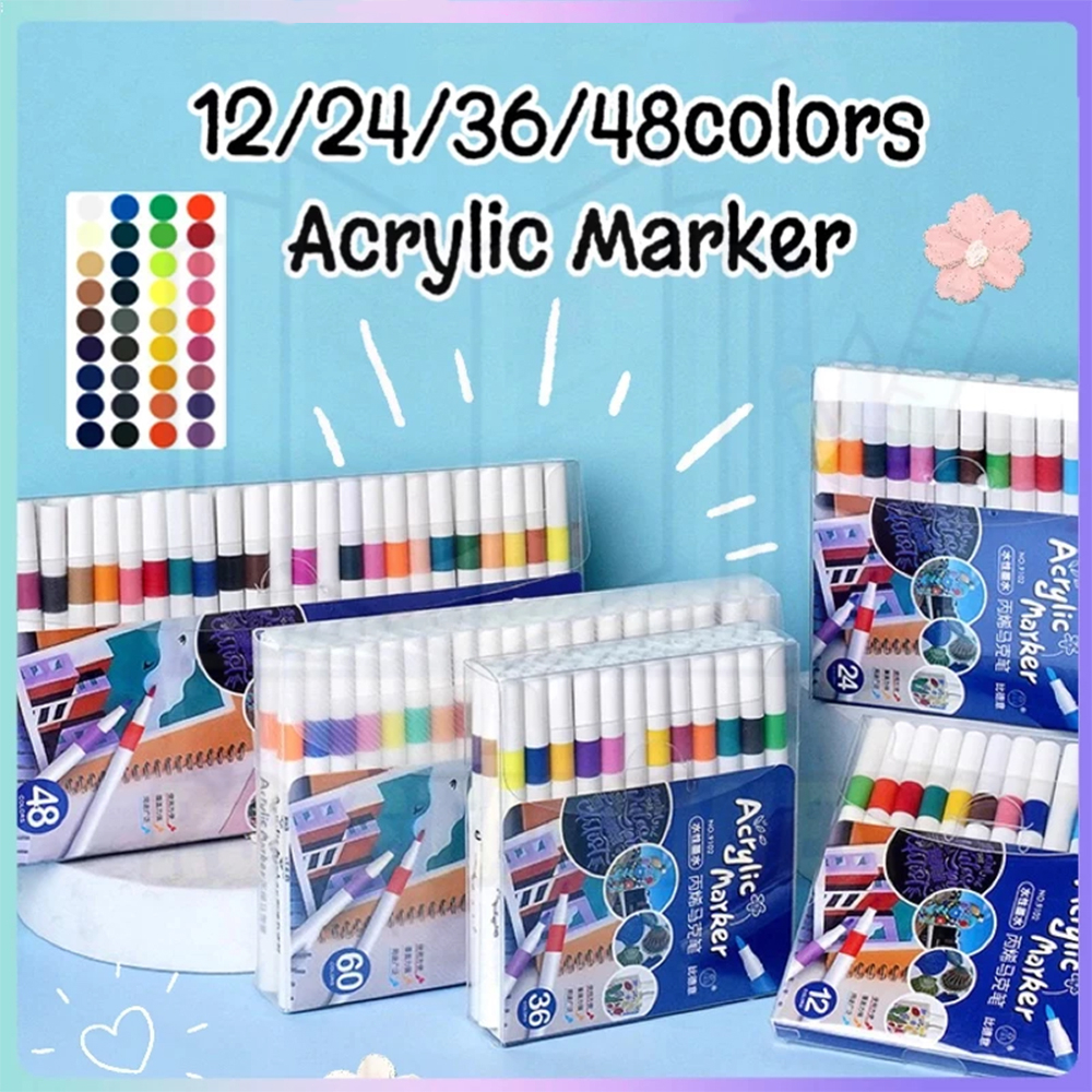 12/24 Color Marker Pen Drawing Brush Children Drawing Graffiti Student ...