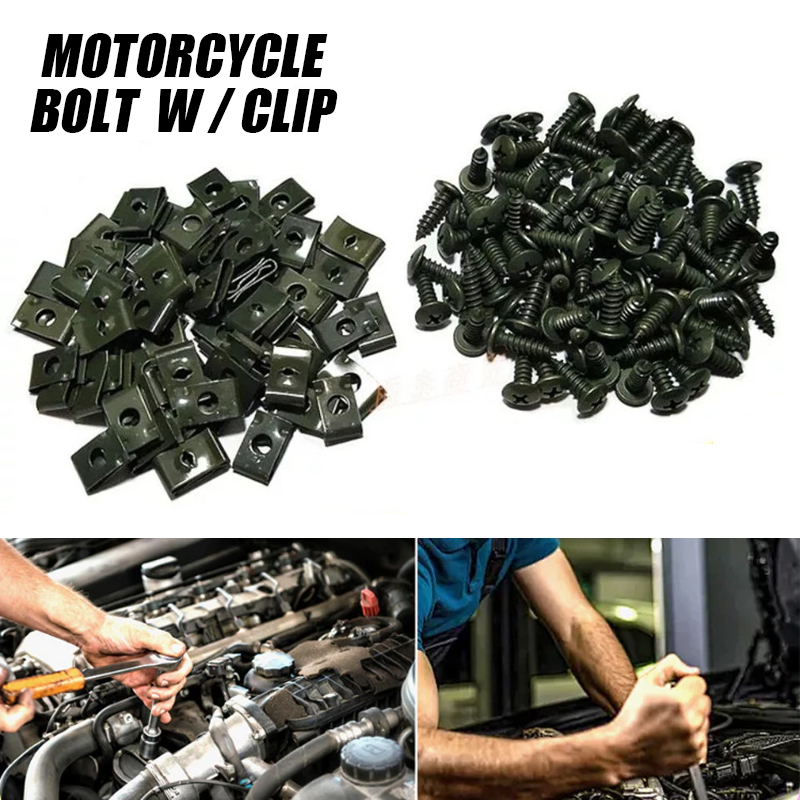 Motorcycle Body Screw Motorcycle Accessories Flower Body Bolt With Clip ...