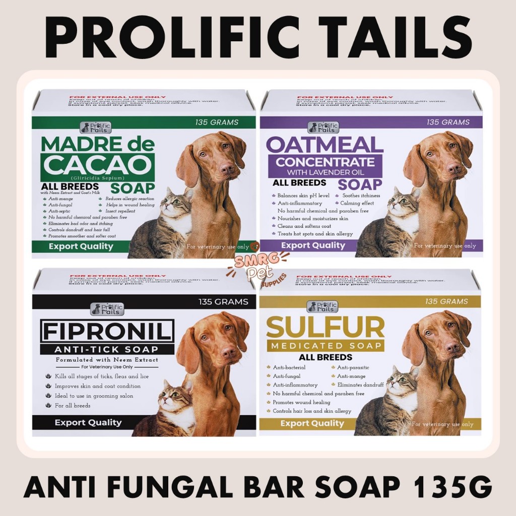 Prolific Tails Bar Soap Anti Tick & Flea Anti Parasitic Anti-Fungal Bar ...