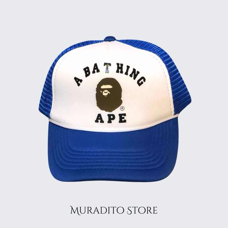 BLUE Bathing Bape Mesh Trucker Cap | Shopee Philippines