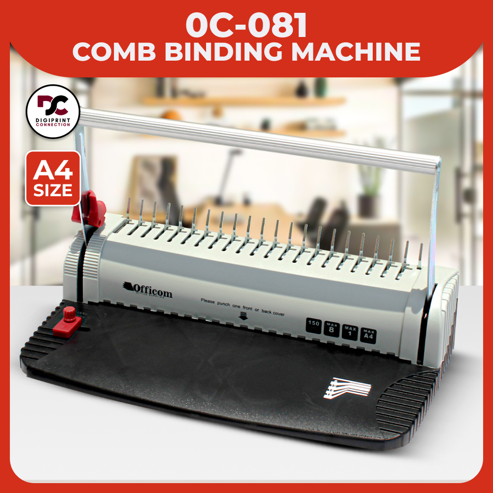 Comb Binding Machine OC-081 A4 Officom Heavy Duty Binder for Notebook ...